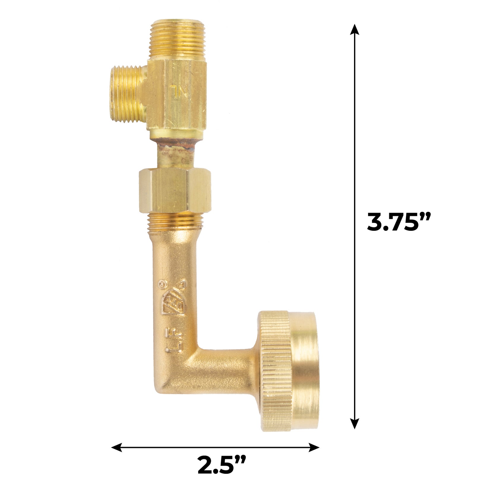 Laundry Tub Garden Hose Connector | 90 Degree Brass Hose Elbow Adapter ...