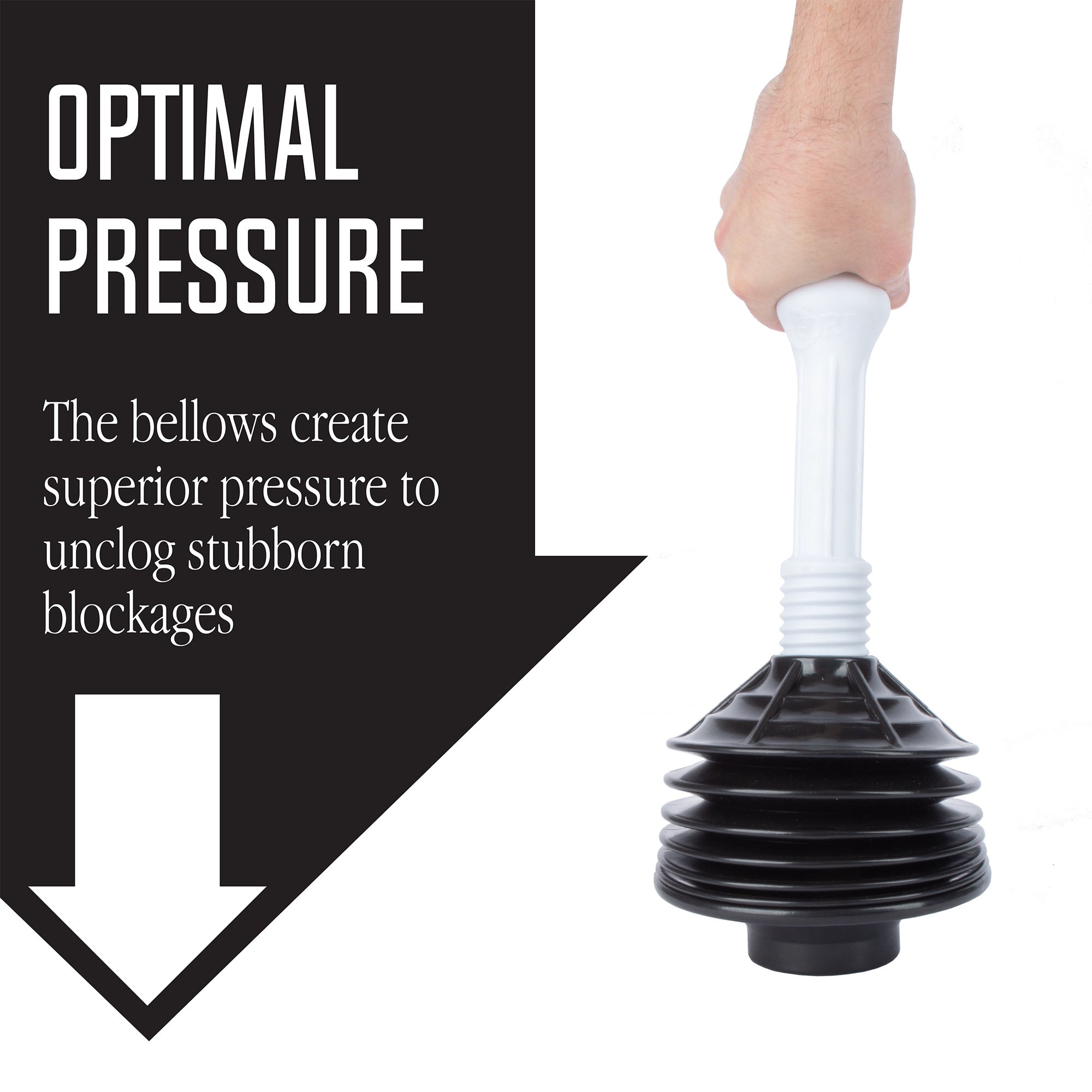 Professional Bellows Accordion Toilet Plunger - High Pressure All ...